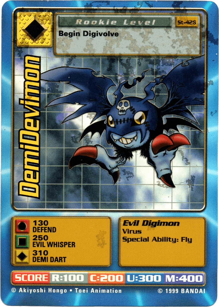 DemiDevimon ST 42S Digimon Card Details Digi Battle